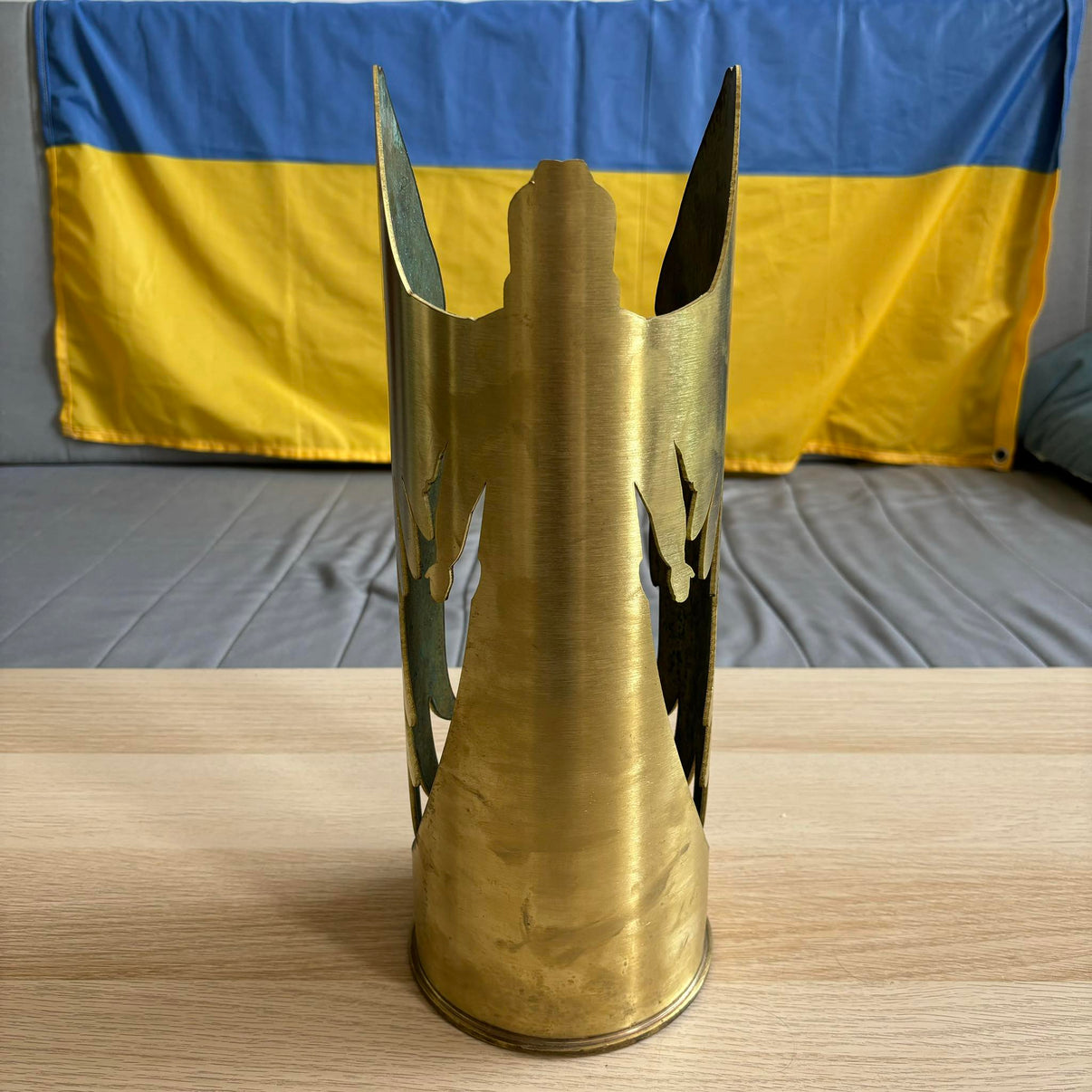 Carved 122mm Artillery Shell - Angel/Tryzub – Ukraine Aid Operations