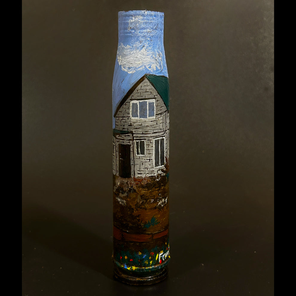 30mm shell with drawing of Seminog's rebuild house. (#708) – Ukraine ...